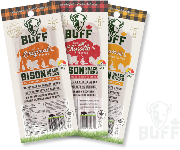Bison Meat Snack Sticks for People on the Go - BUFF – Healthy Bison ...