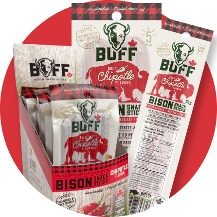 Bison Meat Snack Sticks for People on the Go - BUFF – Healthy Bison ...