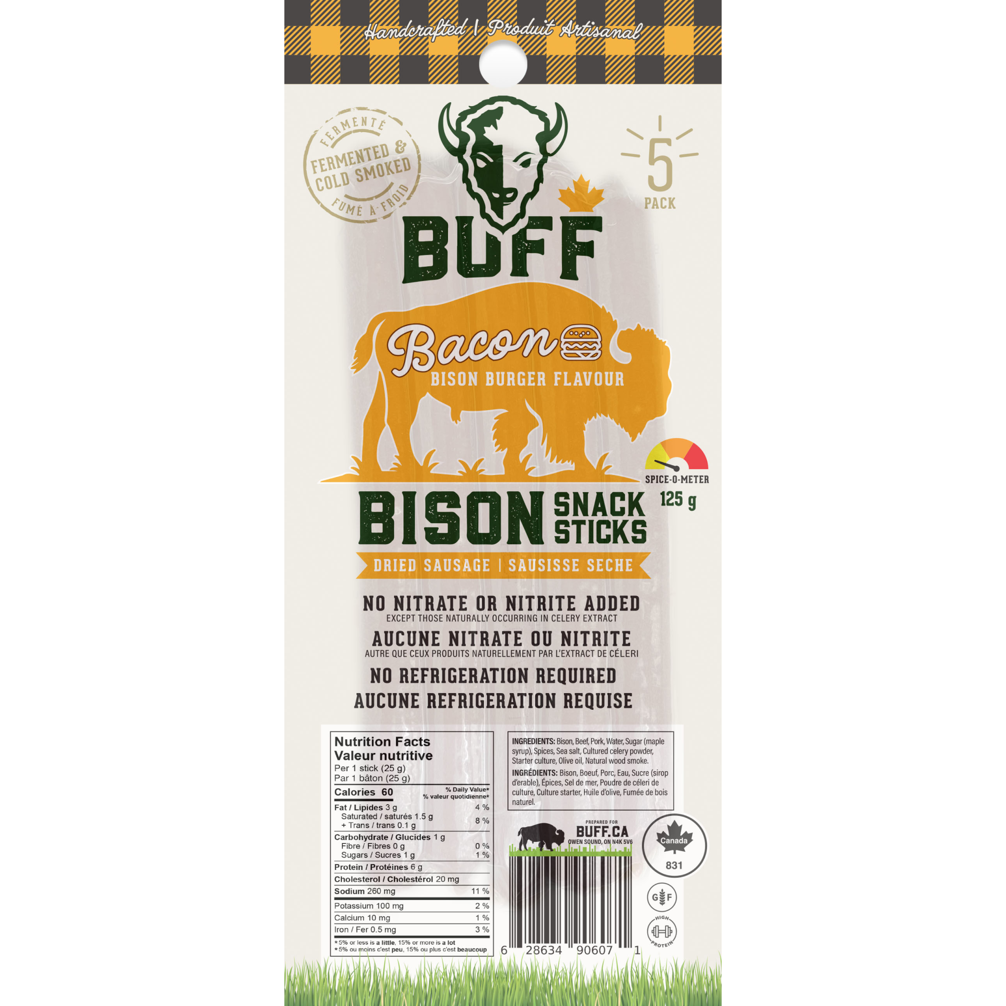 Products – Healthy Bison Meat Snack Sticks - BUFF
