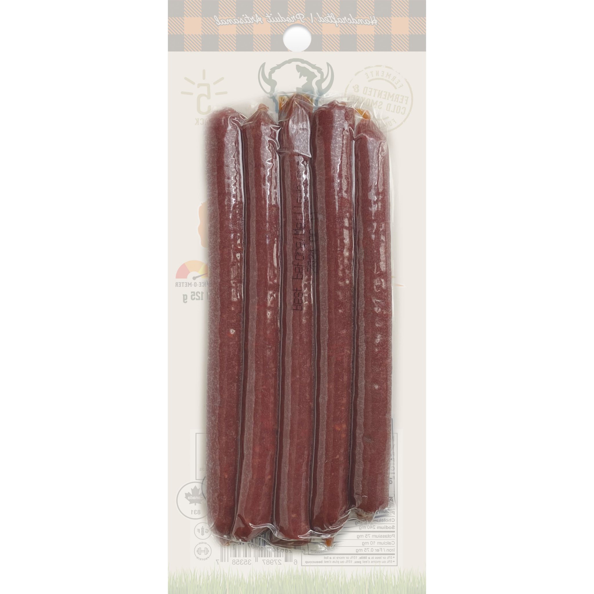 Original Flavor 5-Pack – Healthy Bison Meat Snack Sticks - BUFF