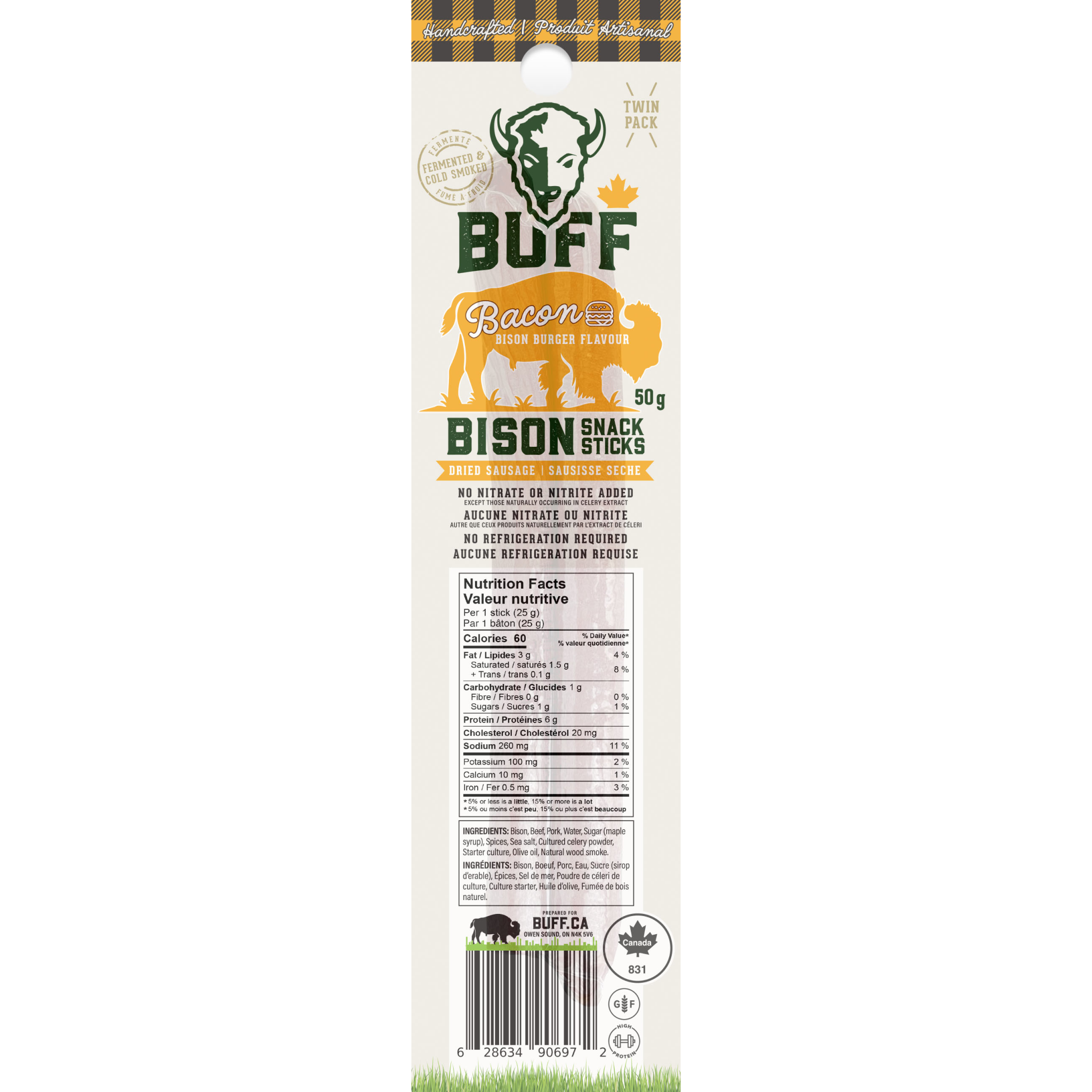 Products – Healthy Bison Meat Snack Sticks - BUFF