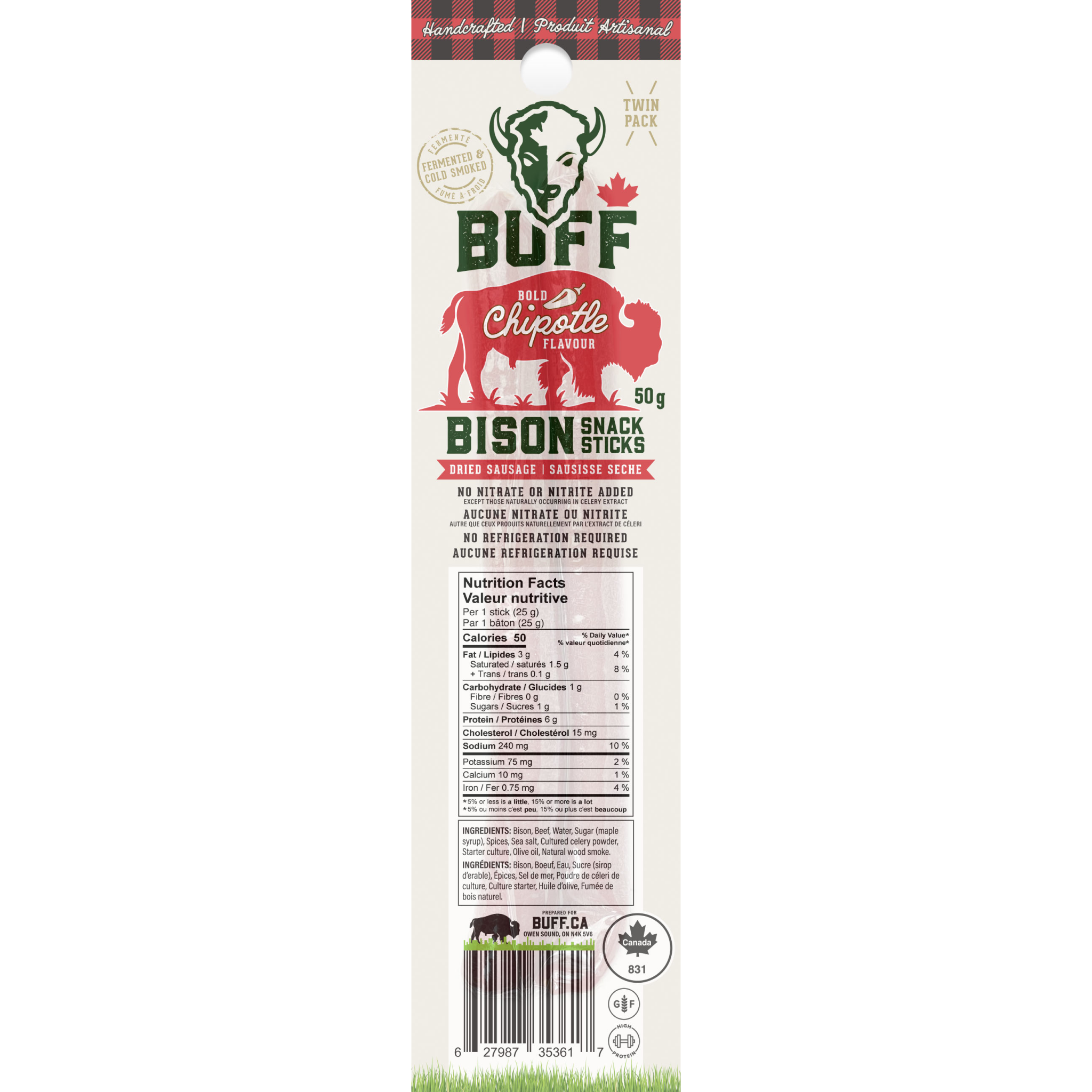 Products – Healthy Bison Meat Snack Sticks - BUFF