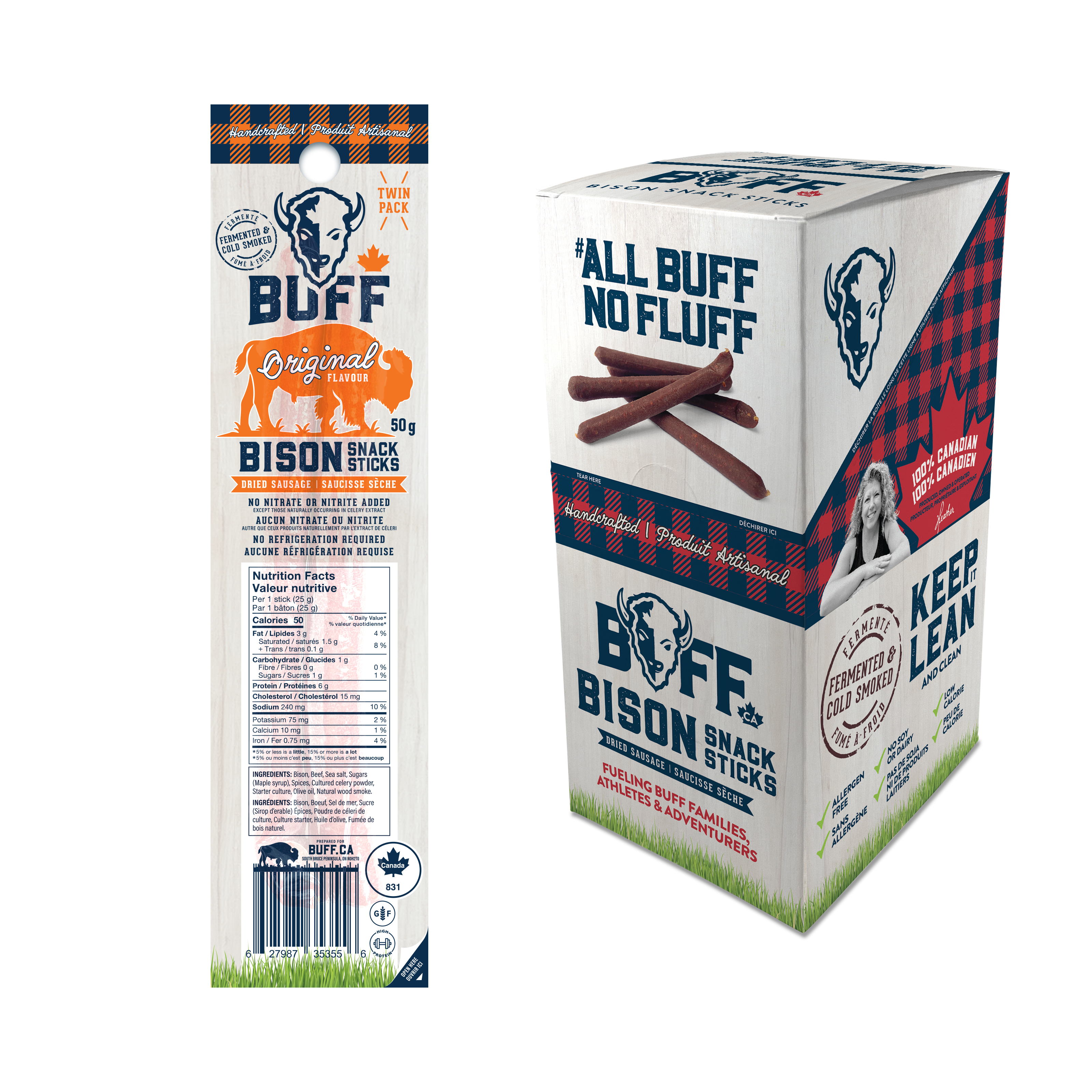 Products – Healthy Bison Meat Snack Sticks - BUFF
