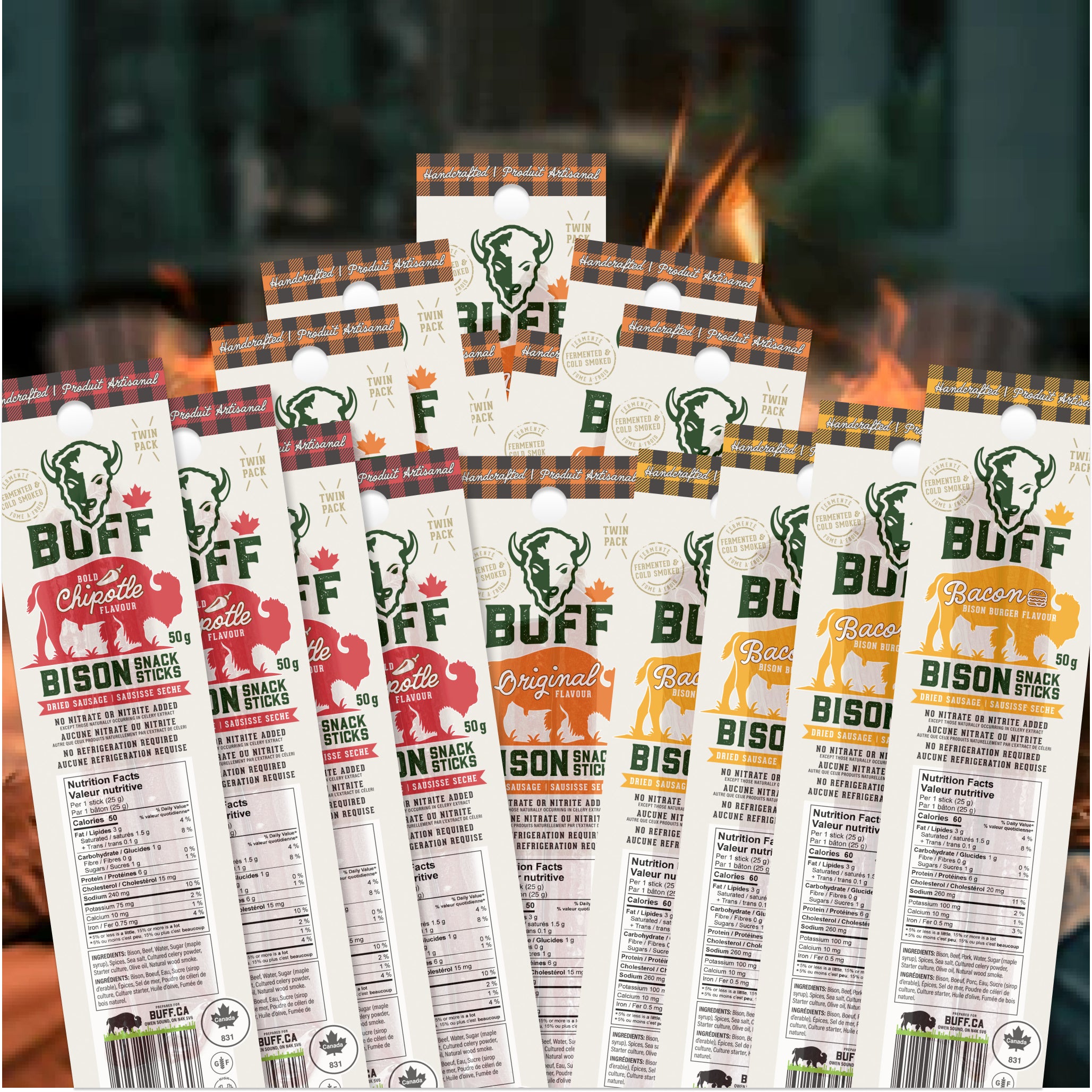 Products – Healthy Bison Meat Snack Sticks - BUFF