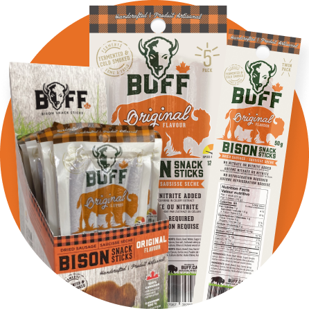 Bison Meat Snack Sticks for People on the Go - BUFF – Healthy Bison ...